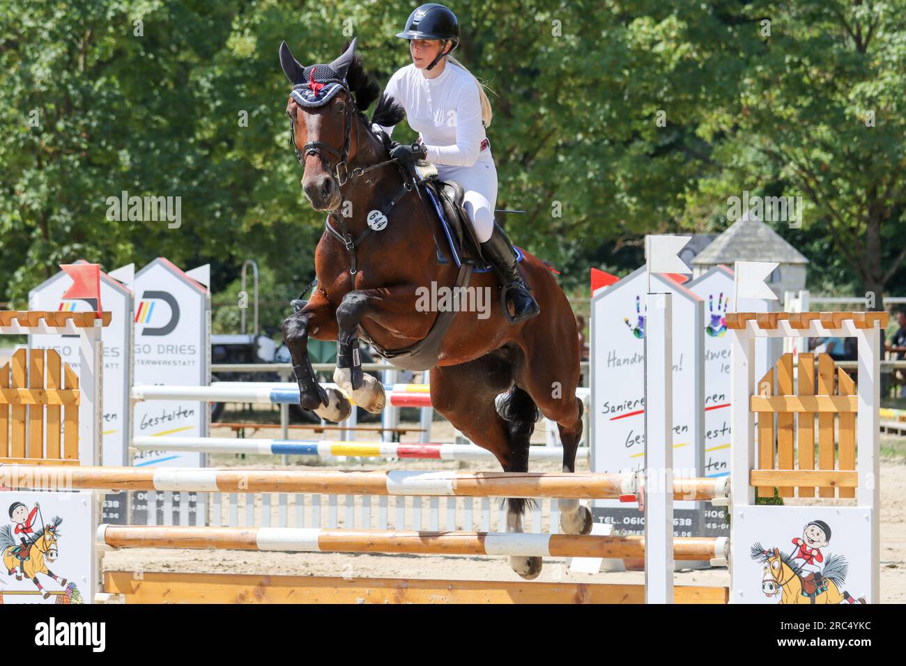 Horse jumping scene hi-res stock photography and images - Alamy