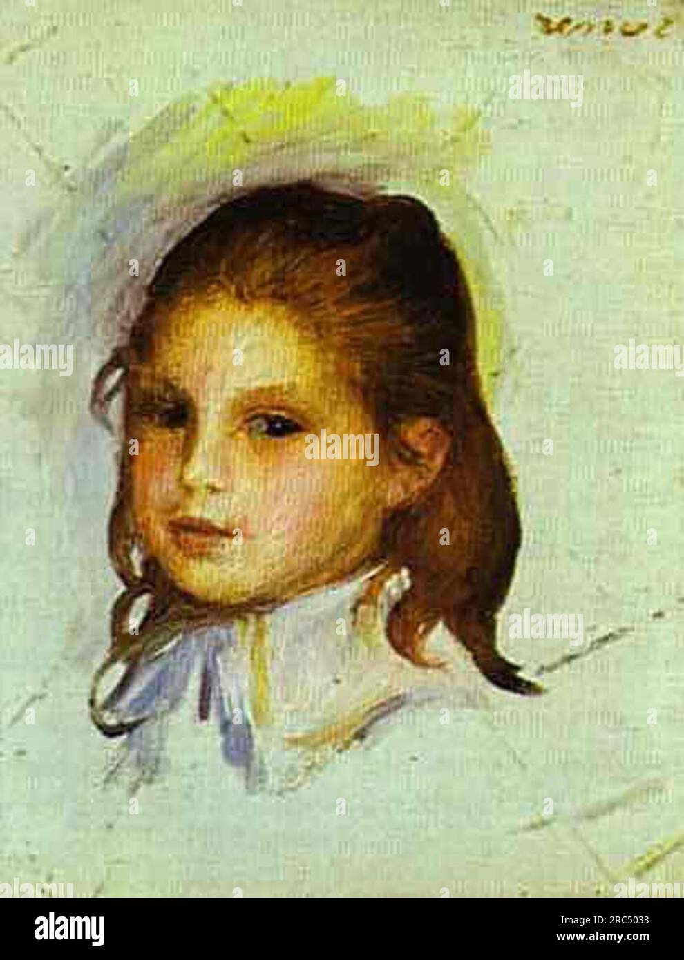 Girl with Brown Hair 1888 by Pierre-Auguste Renoir Stock Photo - Alamy