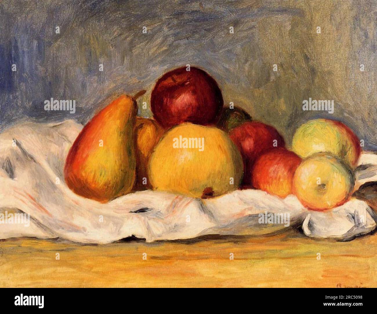 Still life with apples and pears by renoir hi-res stock photography and ...