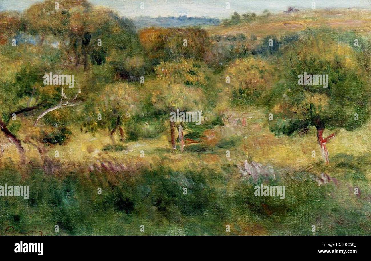 The Edge of the Forest in Brittany 1893 by Pierre-Auguste Renoir Stock ...