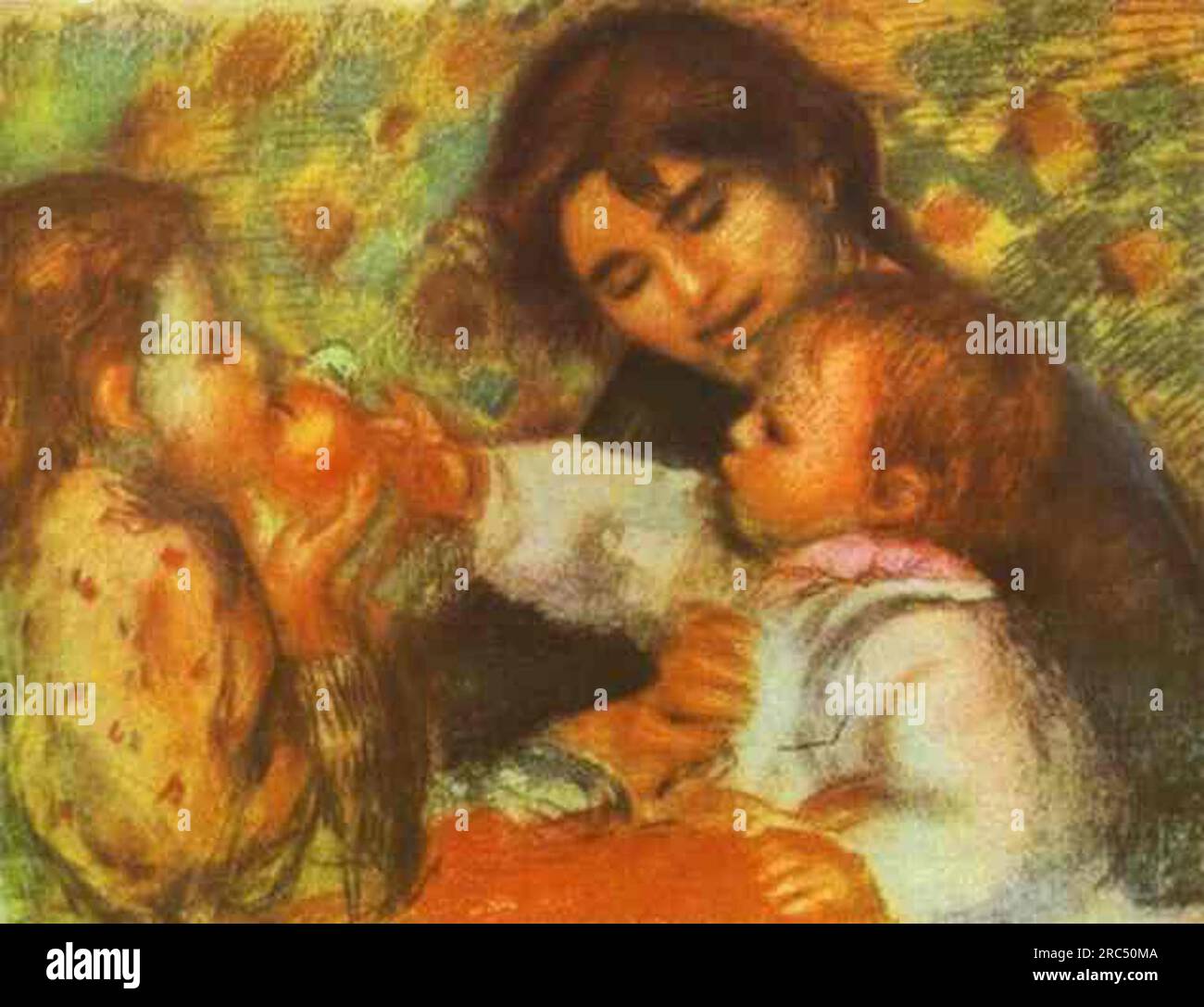 Gabrielle with Renoir's Children 1894 by Pierre-Auguste Renoir Stock ...