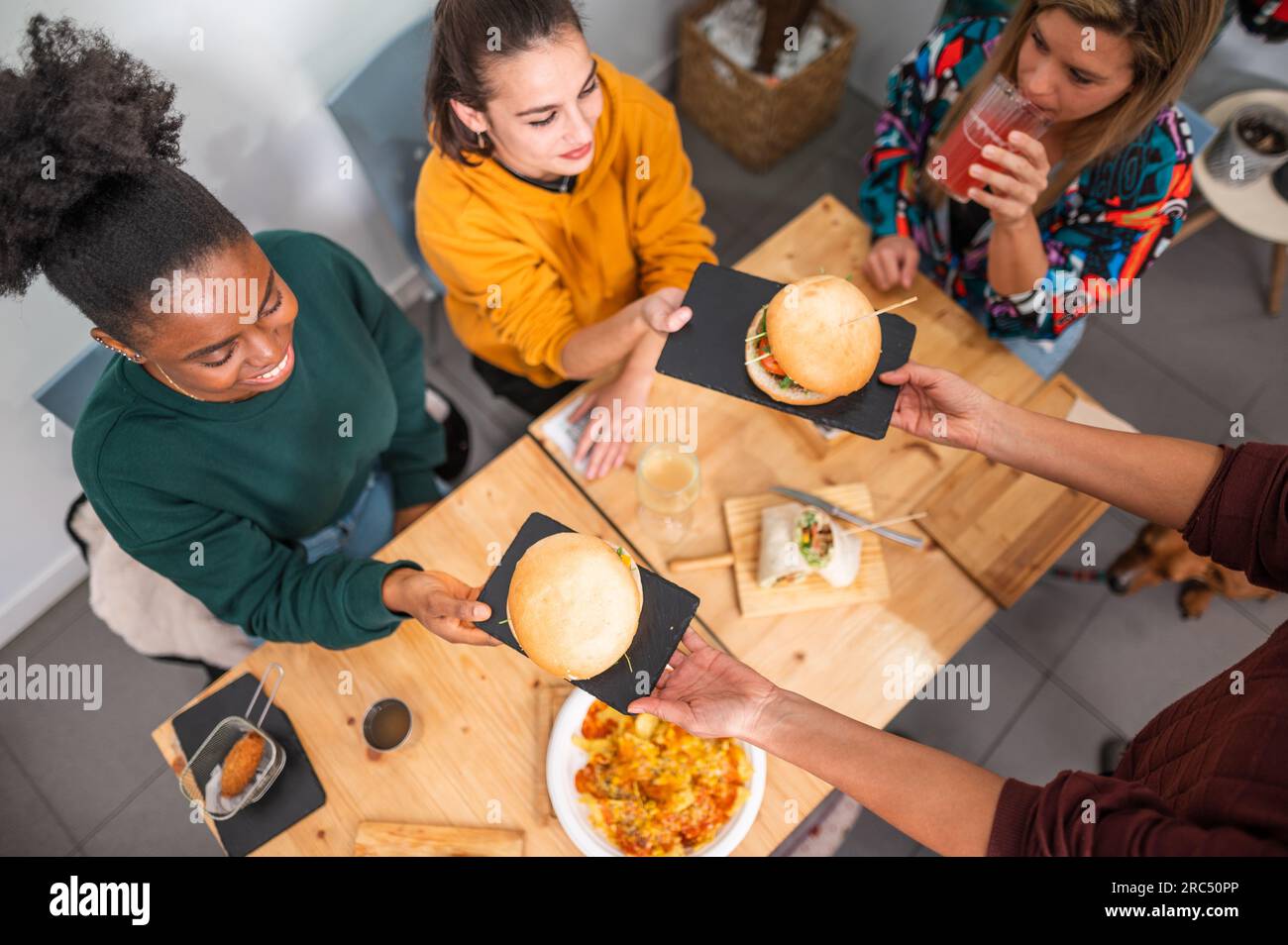 African american fast food waiter hi-res stock photography and images ...