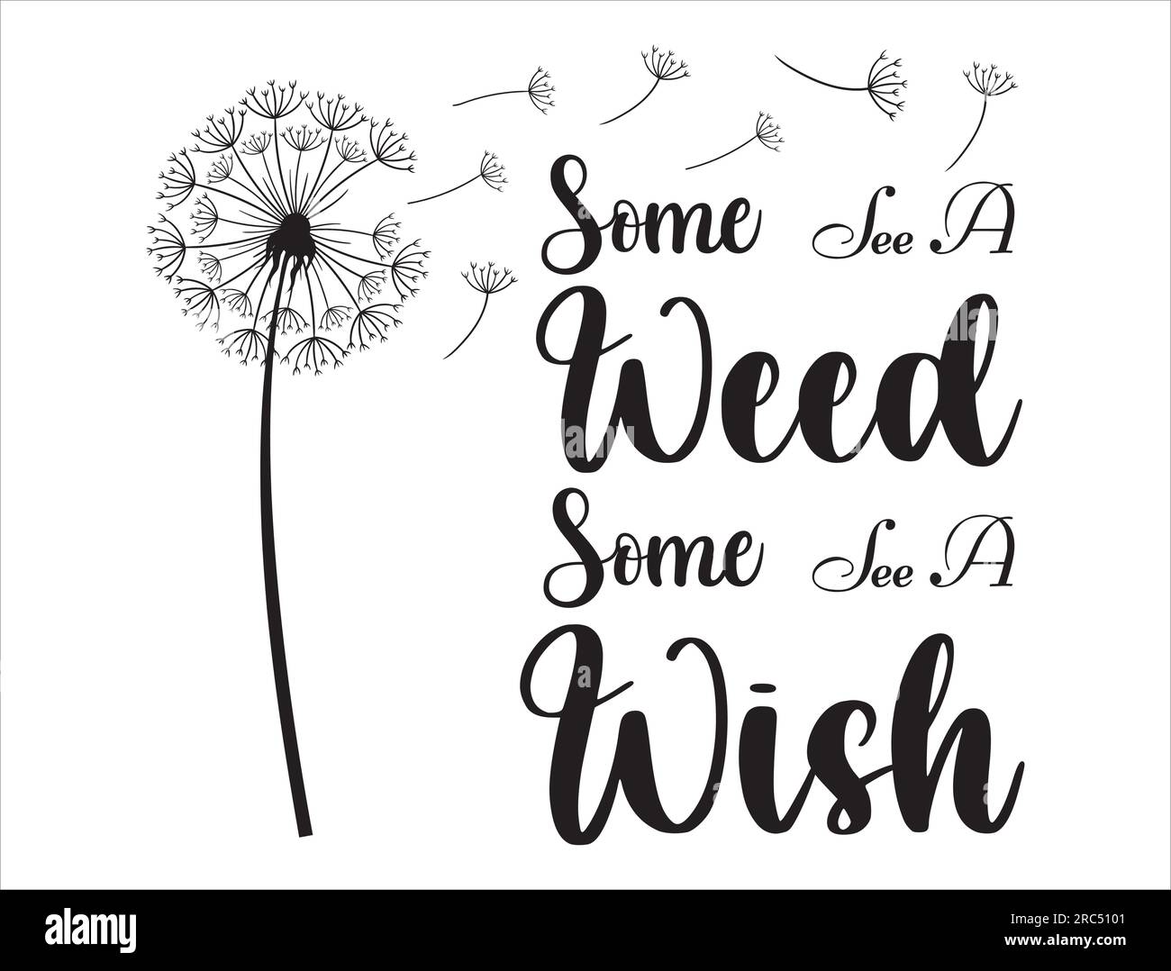 Some see a weed some see a wish vector design Stock Vector Image & Art ...