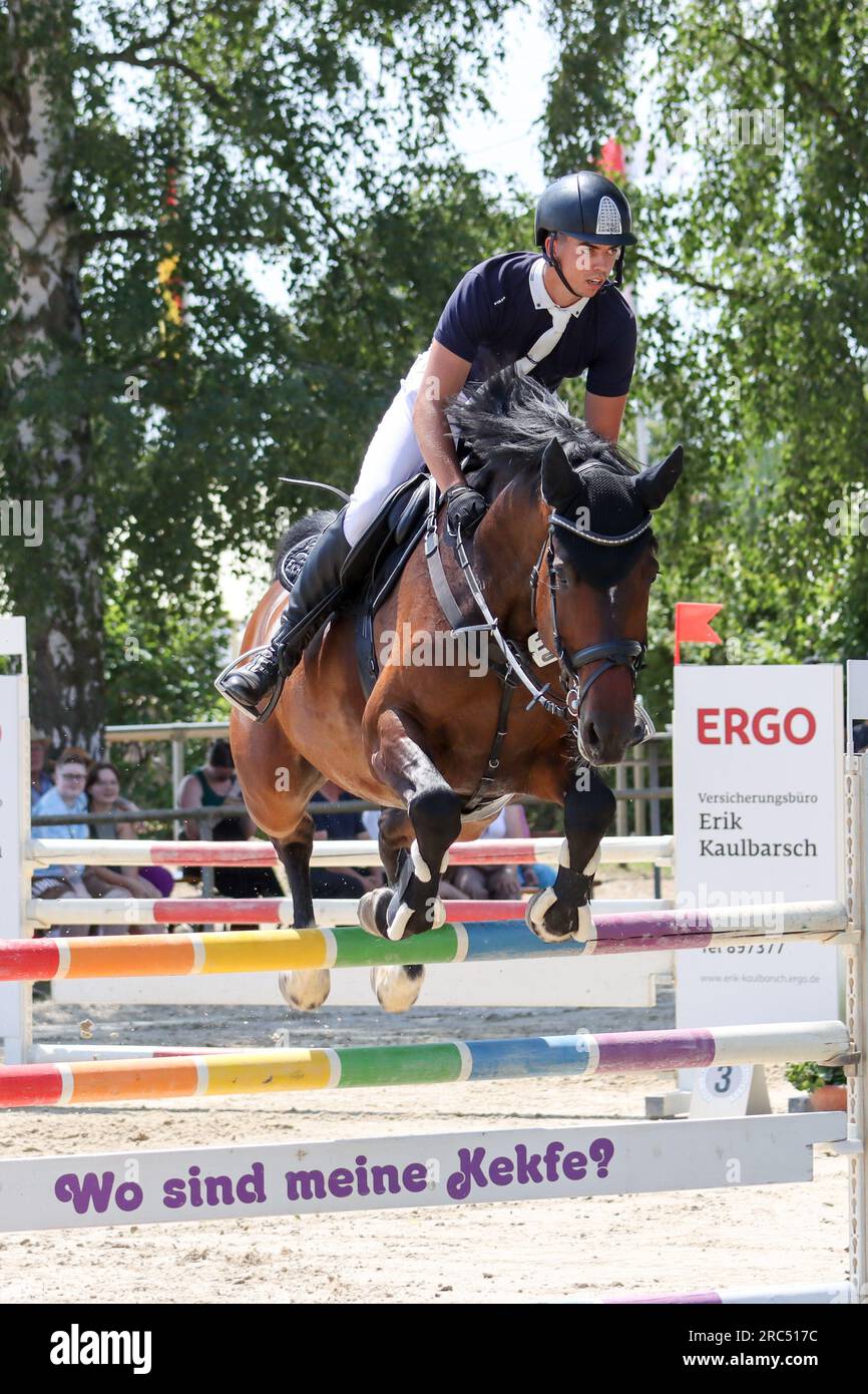 show jumping competition in germany Stock Photo - Alamy
