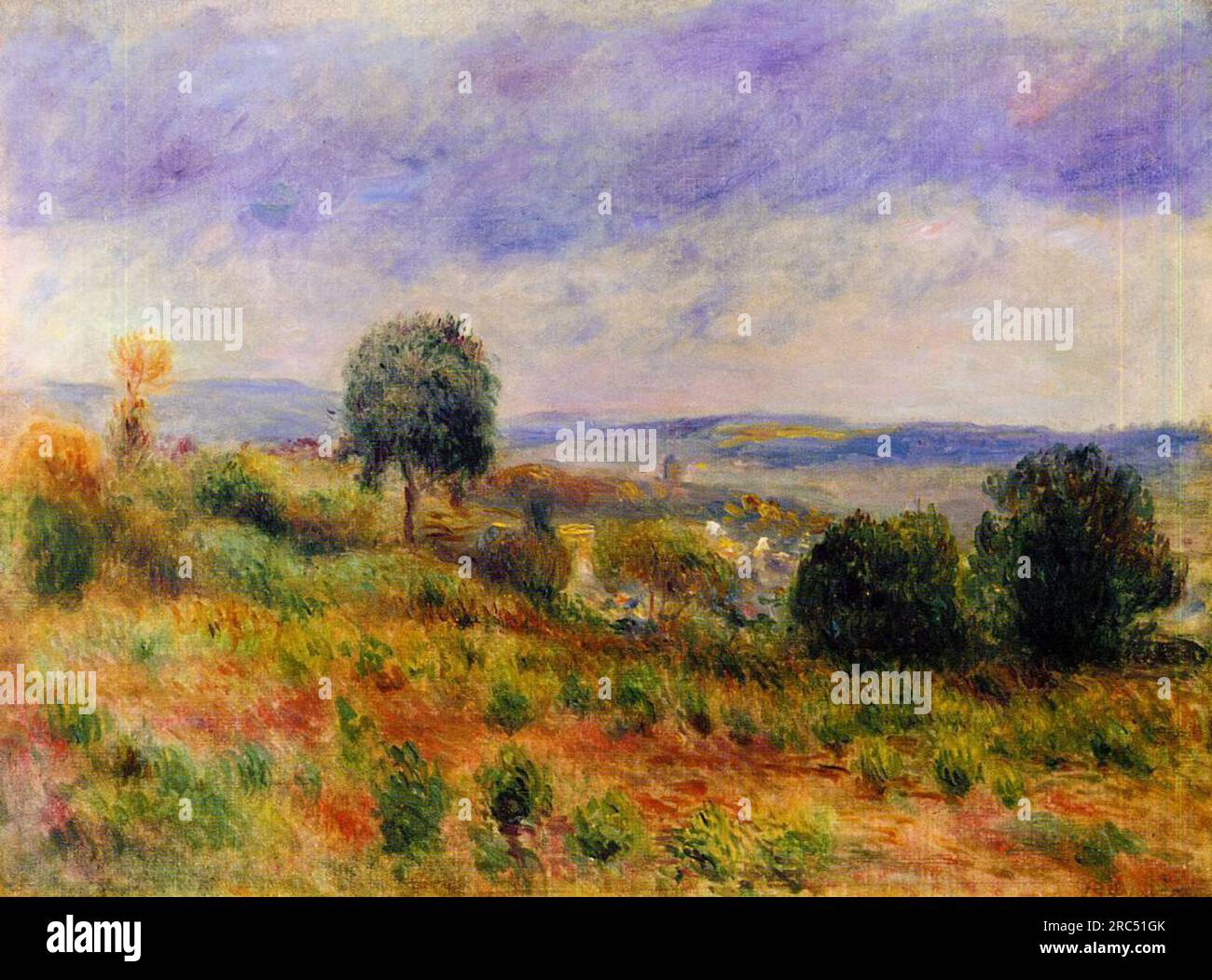 Landscape Auvers sur Oise 1901 by Pierre-Auguste Renoir Stock Photo - Alamy