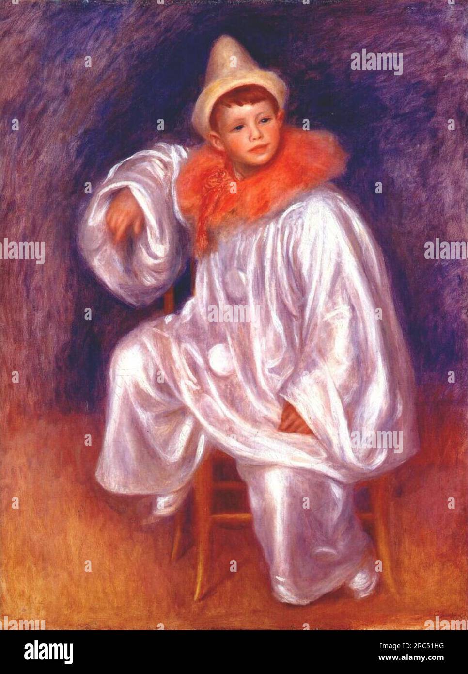 The white pierrot (Jean Renoir) 1902 by Pierre-Auguste Renoir Stock ...