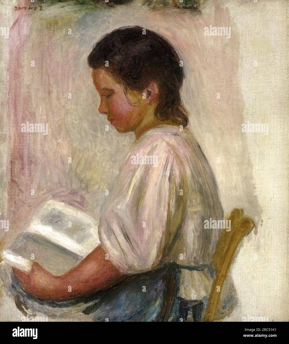 Young Girl Reading 1904 by Pierre-Auguste Renoir Stock Photo - Alamy