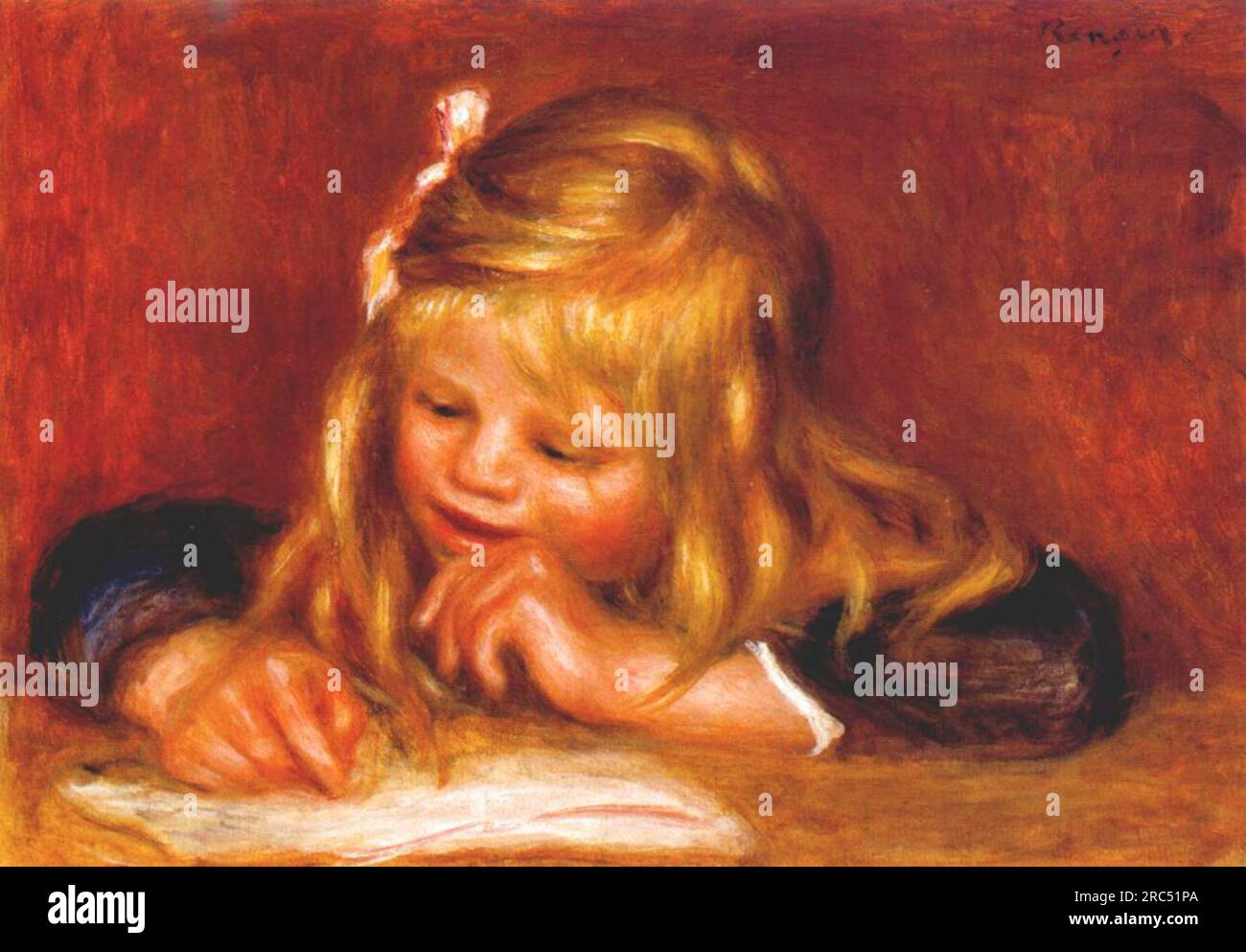 Coco Reading 1905 by Pierre-Auguste Renoir Stock Photo - Alamy