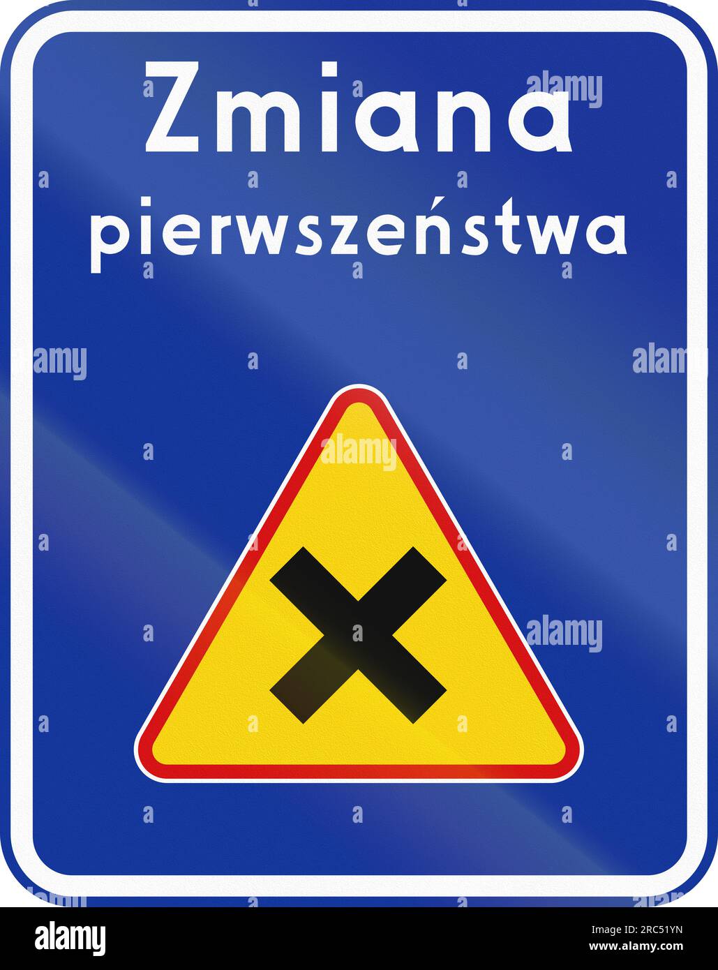 Polish traffic sign: Change priority Stock Photo - Alamy Polish traffic sign: Change priority Stock Photo - Alamy
