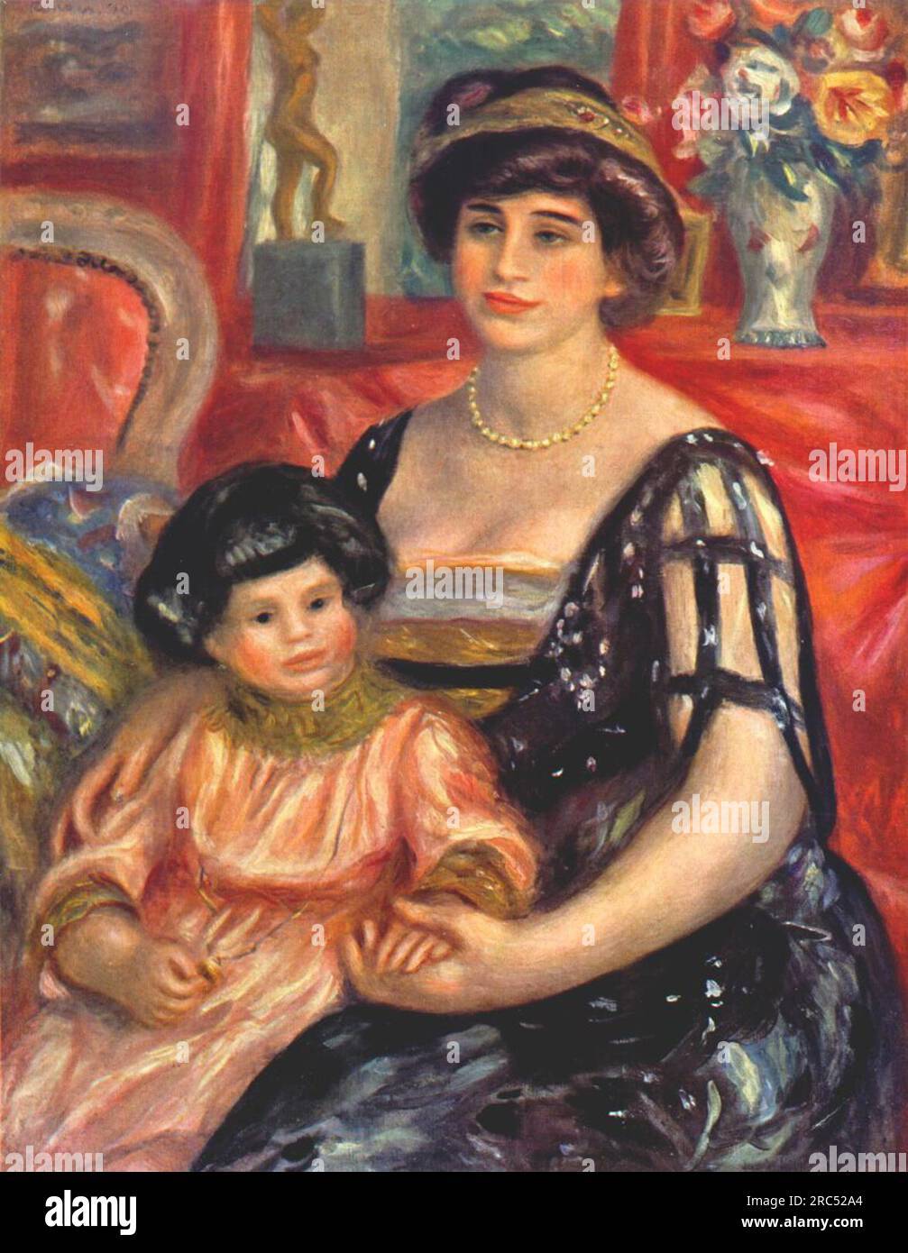 Portrait of Madame Duberville with Her Son Henri 1910 by Pierre-Auguste ...