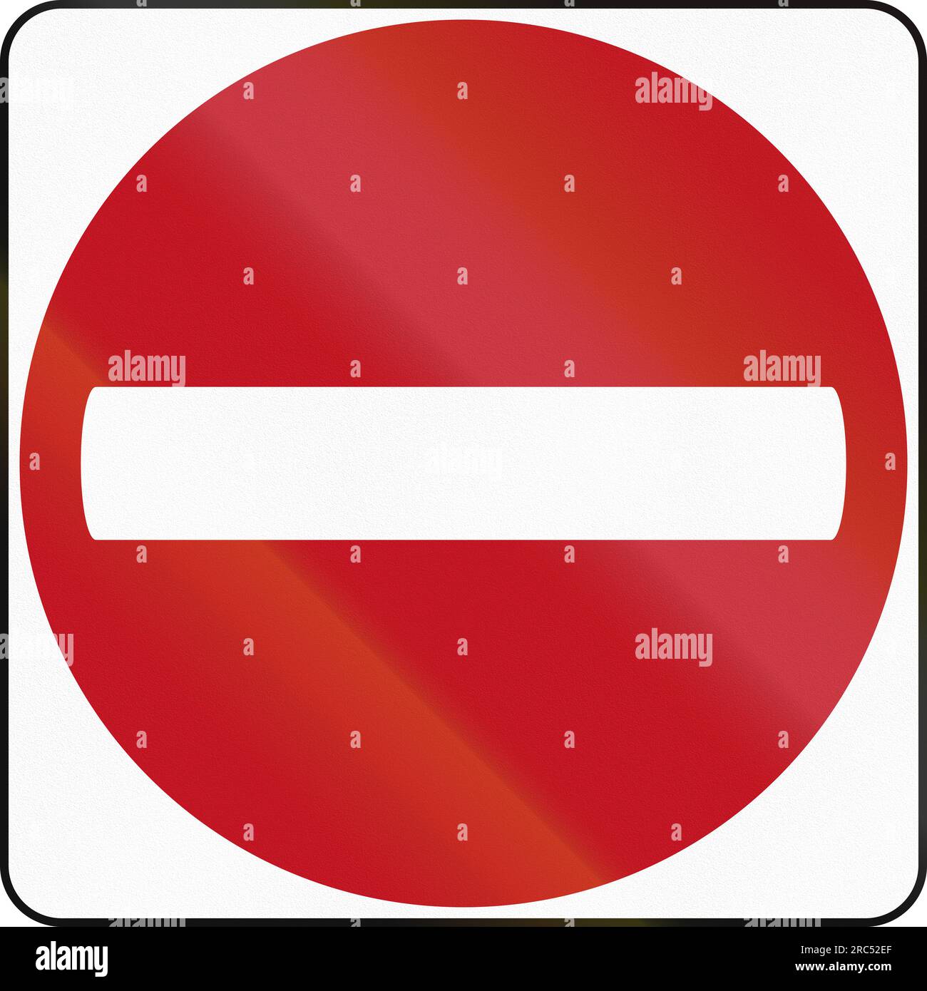 No entry sign in Brunei, at the exit of a one-way road Stock Photo - Alamy