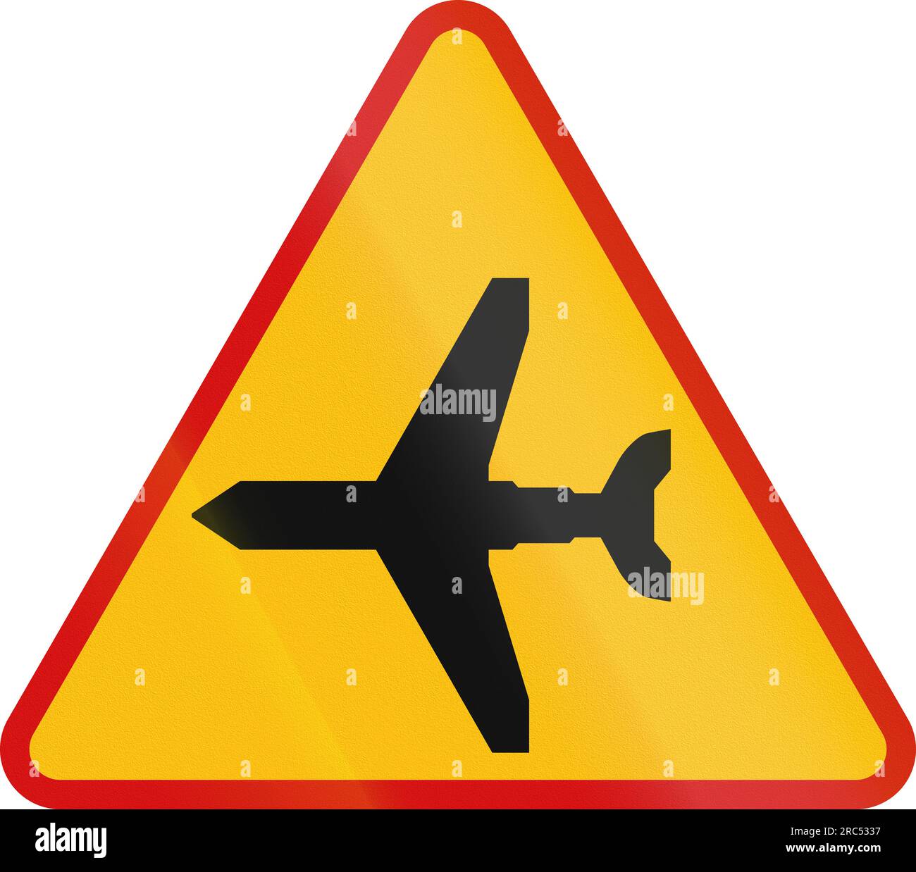 Polish sign warning about air traffic over the road Stock Photo - Alamy