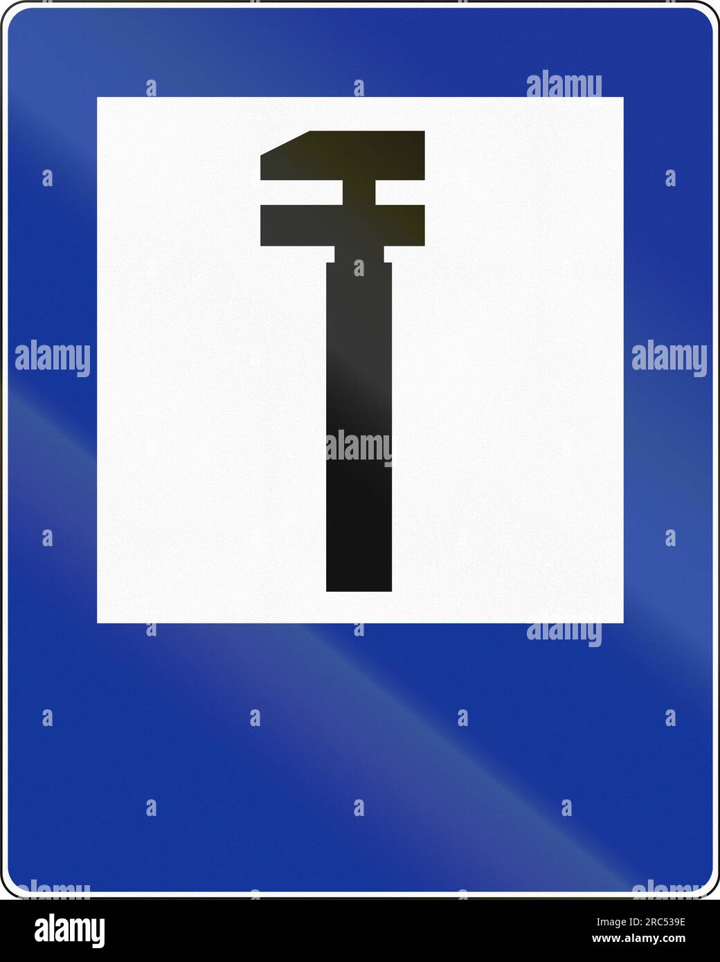 Polish traffic sign: Repair service Stock Photo - Alamy