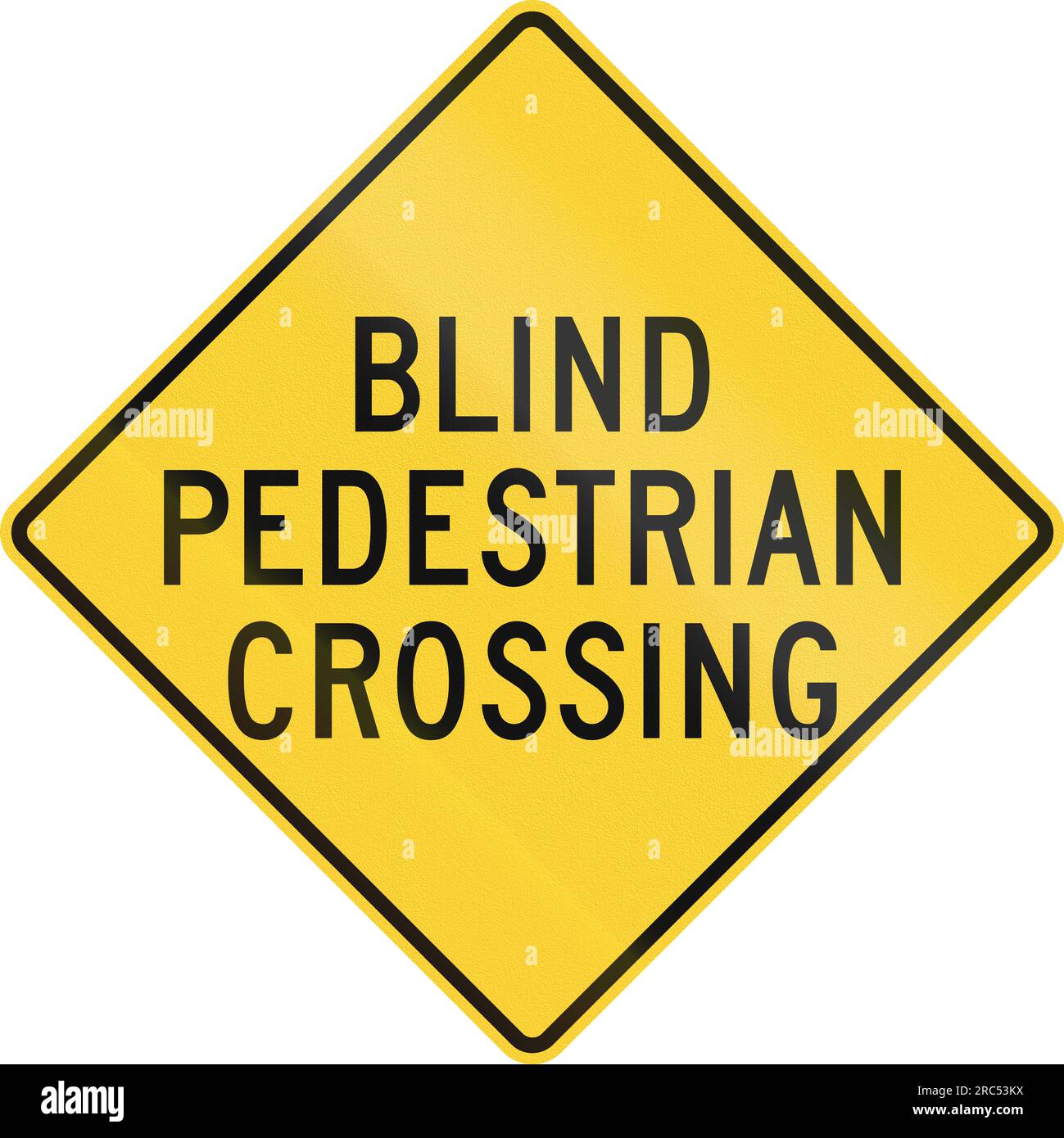 US road warning sign: Blind pedestrian crossing Stock Photo - Alamy