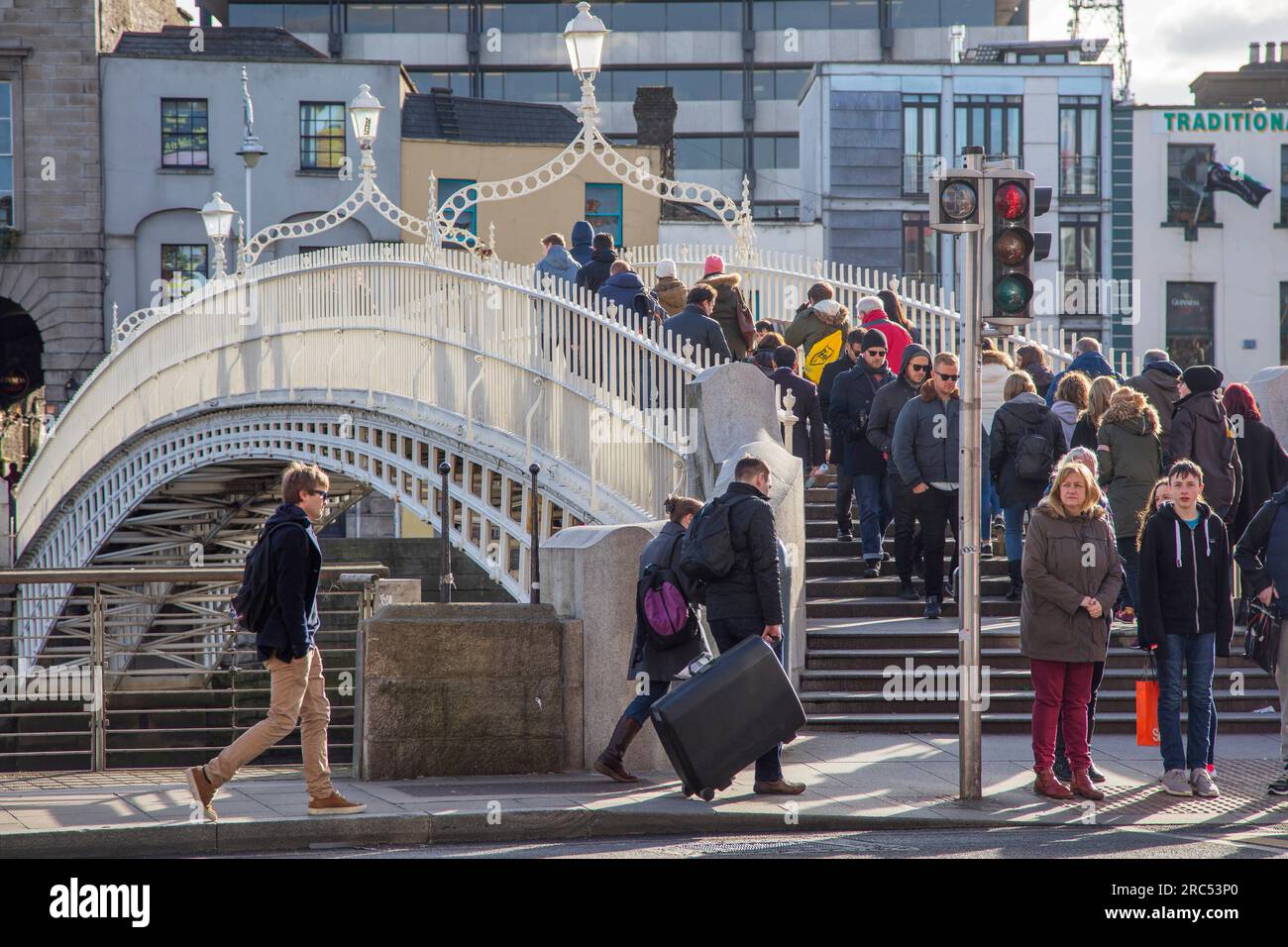 Dublin, Ireland. The Liffey Bridge (Ha'Penny Bridge Stock Photo - Alamy