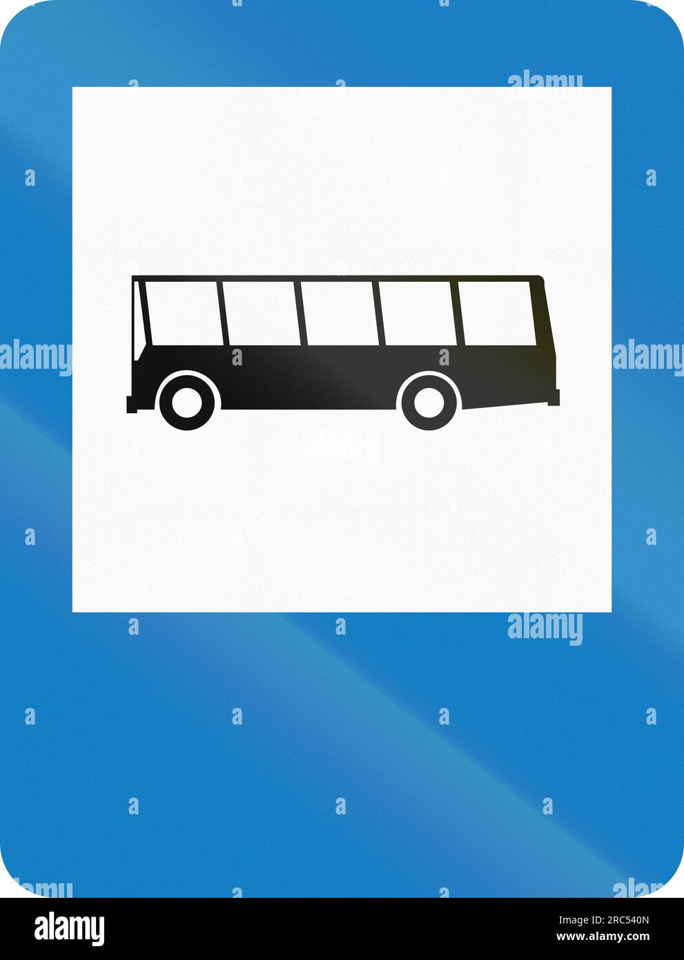 An official Colombian traffic sign: Bus stop Stock Photo - Alamy