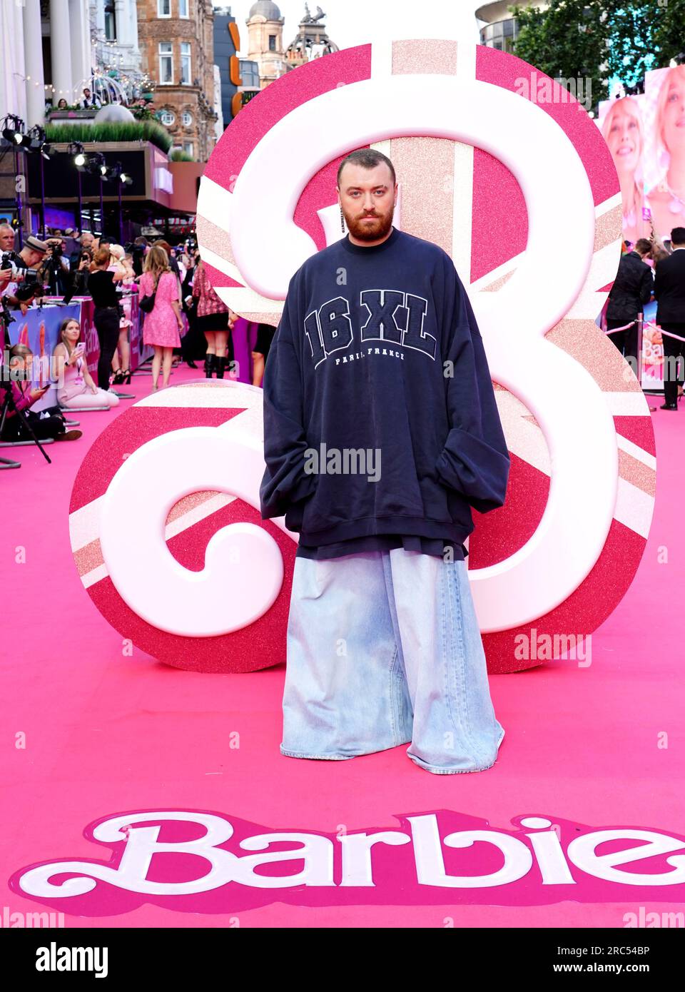 Sam Smith arrives for the European premiere of Barbie at Cineworld ...
