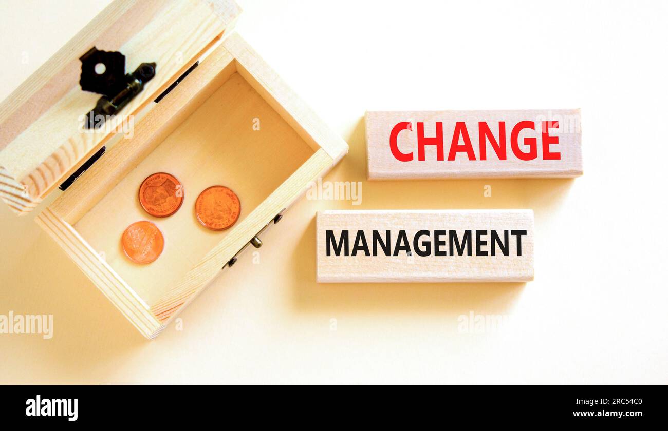Change management symbol. Concept words Change management on wooden ...