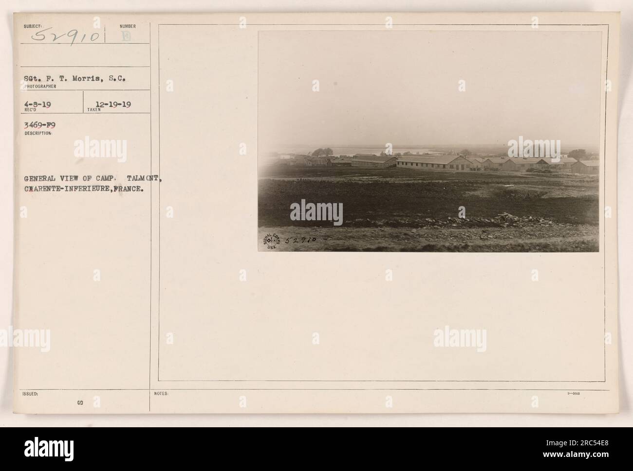 Aerial view of Camp Talmont in Charente-Infereiure, France ...