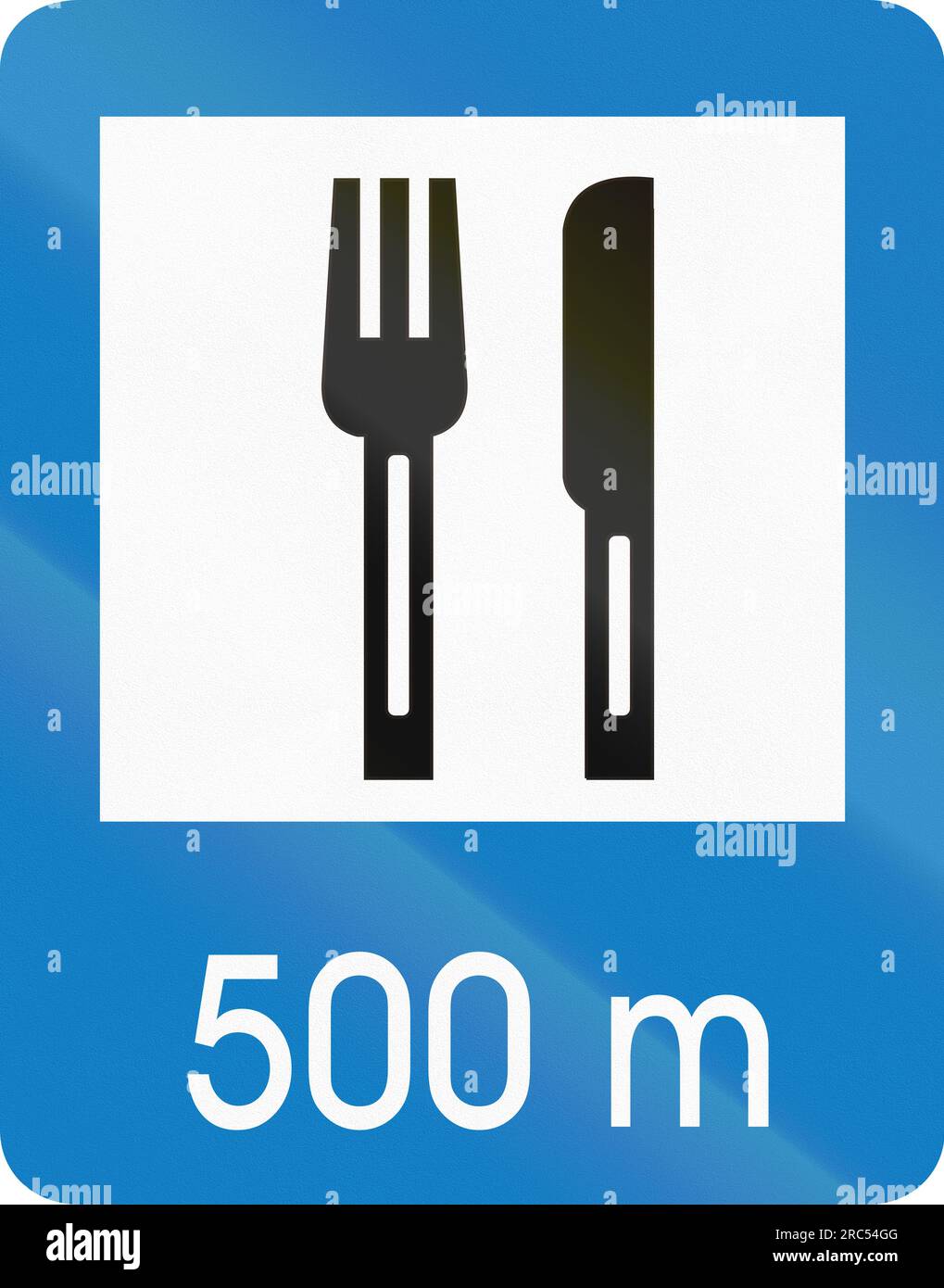 An official Colombian traffic sign: Motorway restaurant Stock Photo - Alamy