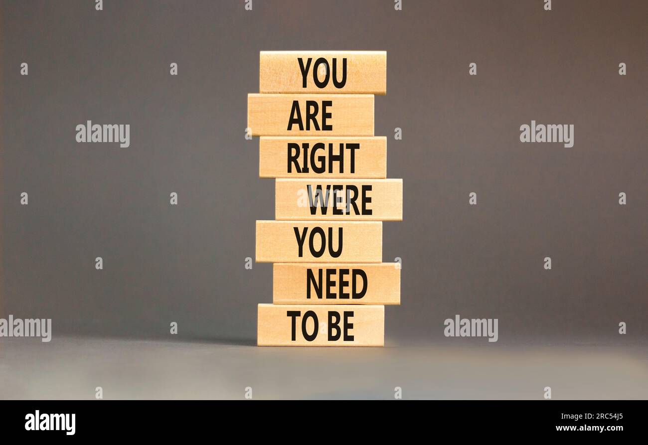 You are right were you need to be symbol. Concept words You are right ...