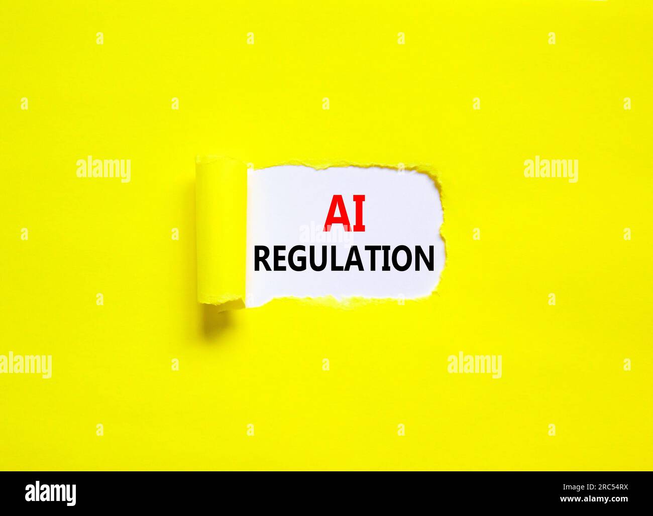 AI regulation symbol. Concept words AI artificial intelligence ...