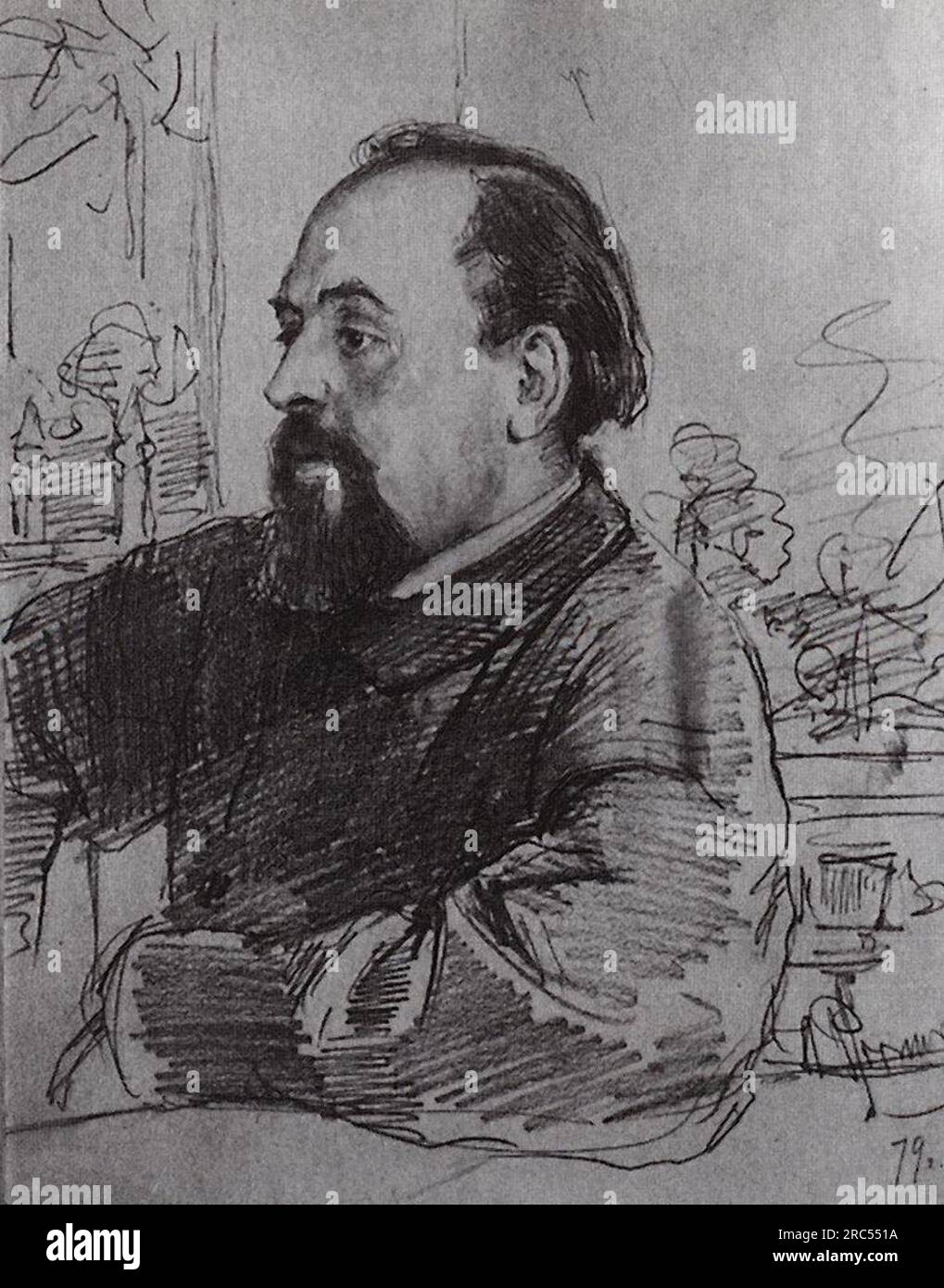 Portrait of S. Mamontov 1879 by Ilya Repin Stock Photo - Alamy