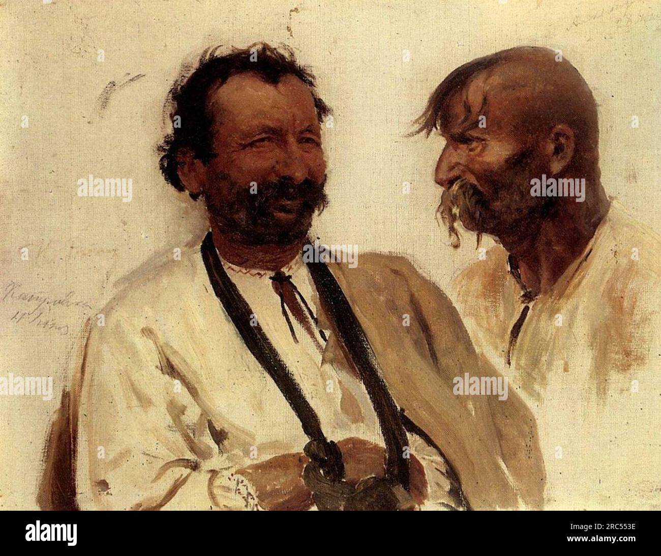Two Ukrainian peasants 1880 by Ilya Repin Stock Photo - Alamy