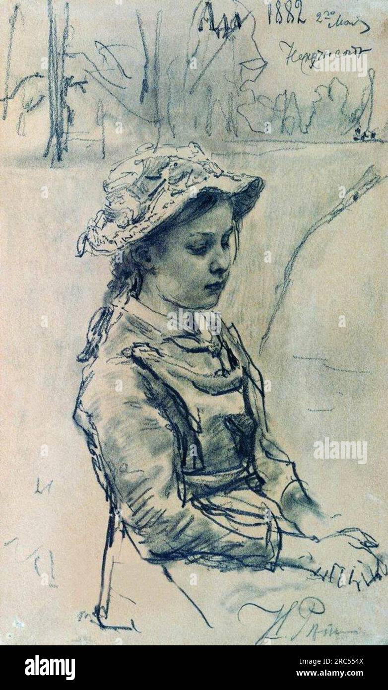 Ada girl 1882 by Ilya Repin Stock Photo - Alamy