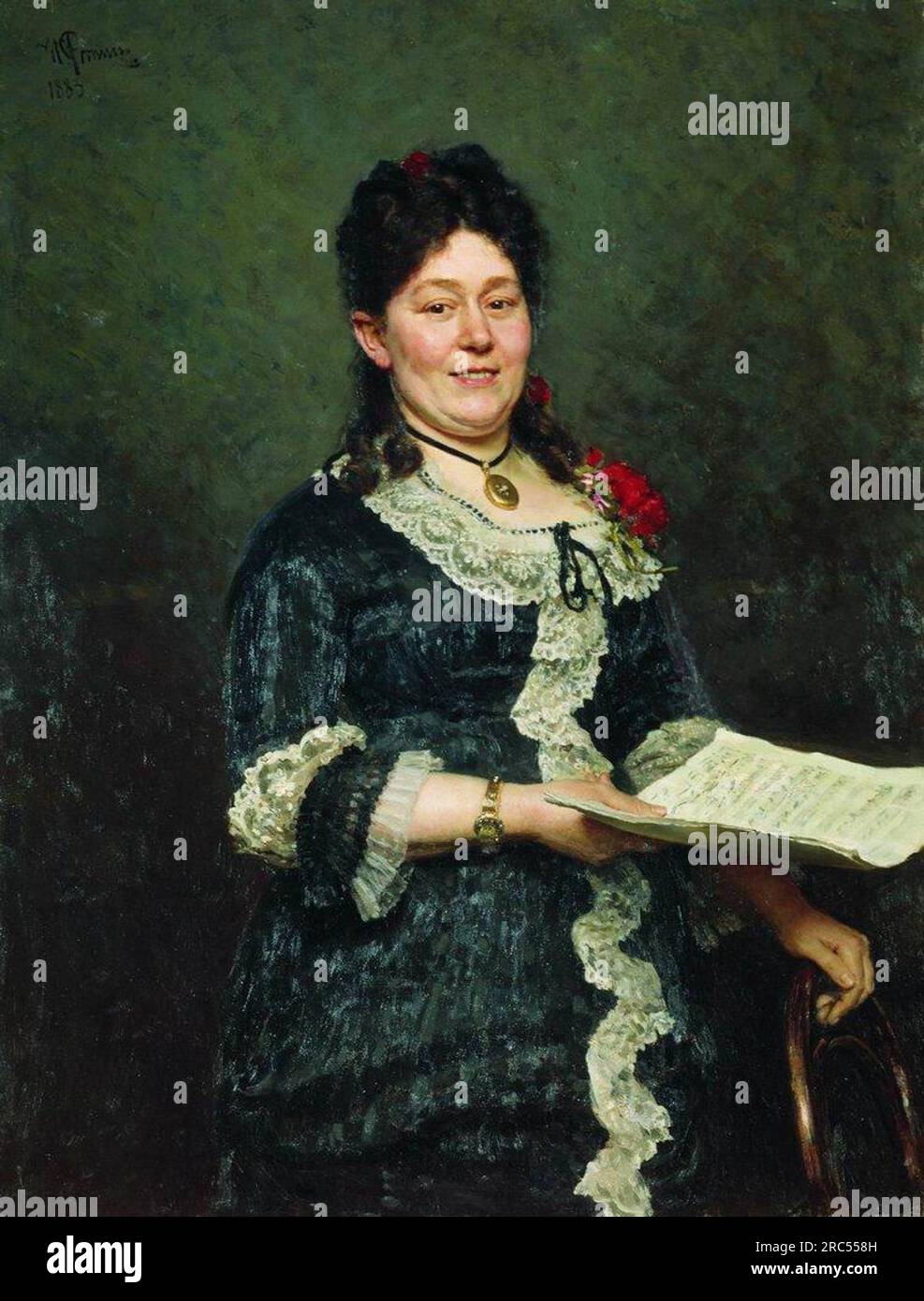 Portrait of the Singer Alexandra Molas 1883 by Ilya Repin Stock Photo ...