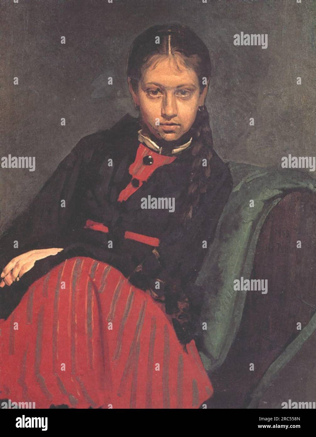 Portrait of Vera Shevtsova 1869 by Ilya Repin Stock Photo - Alamy