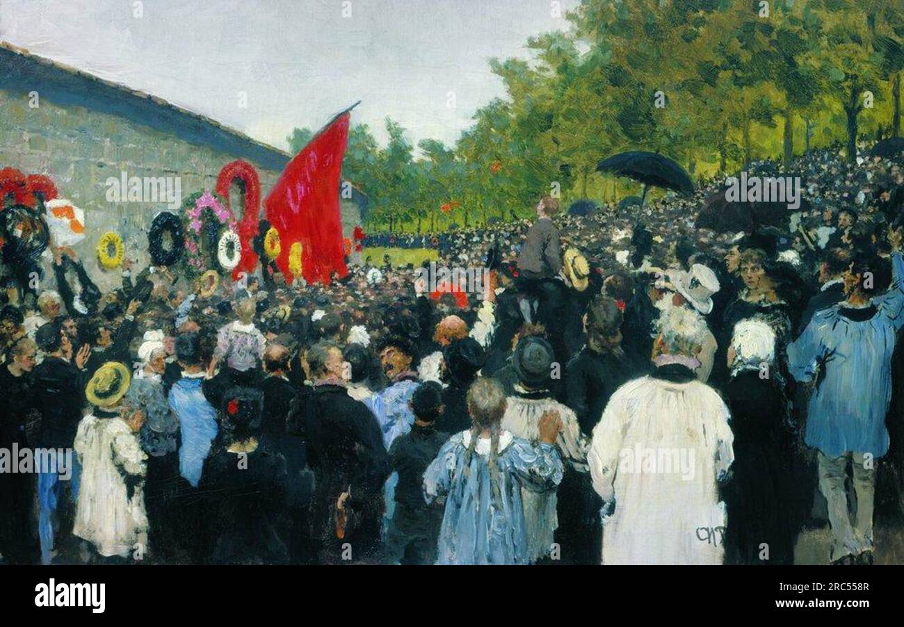 The Annual Memorial Meeting Near the Wall of the Communards in the ...