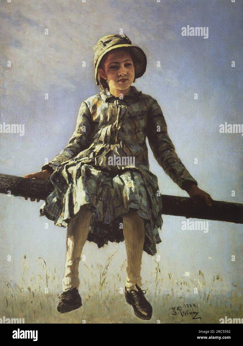 Dragon Fly. Portrait of Vera Repina, the Artist's Daughter 1884 by Ilya ...