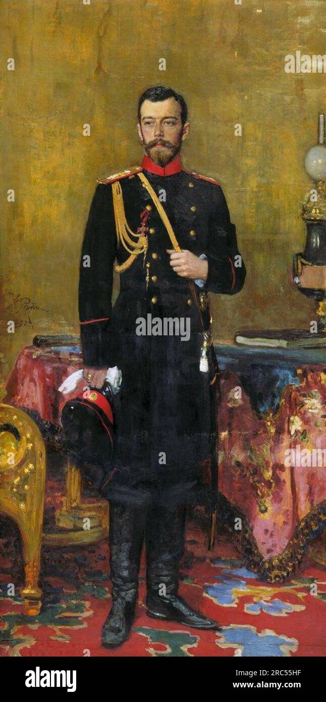 Portrait of Nicholas II, The Last Russian Emperor 1895 by Ilya Repin ...
