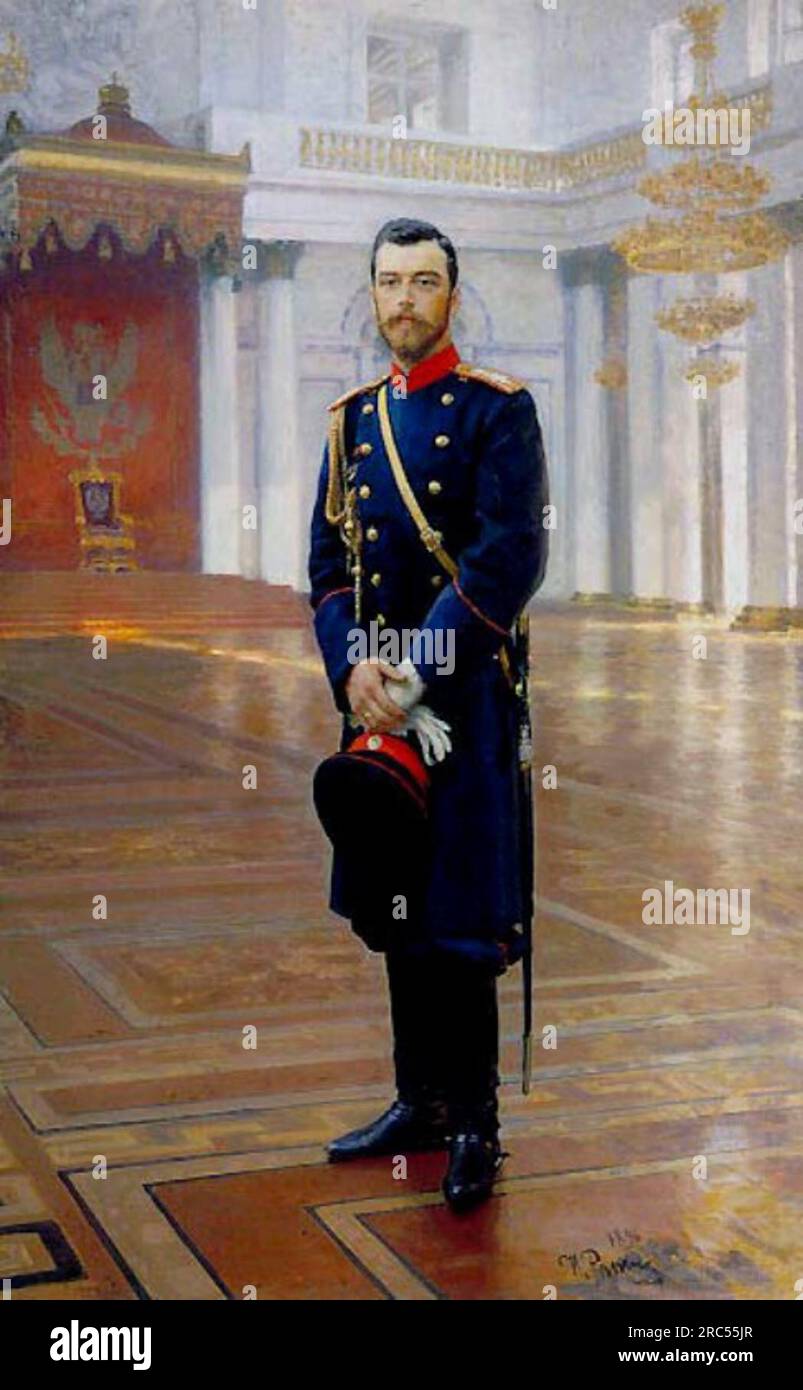 Portrait of Nicholas II The Last Russian Emperor 1896 by Ilya Repin ...