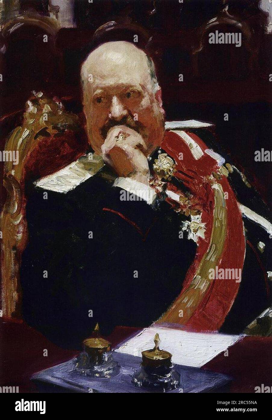 Portrait of Vice Minister of the Interior, cavalry general and member ...