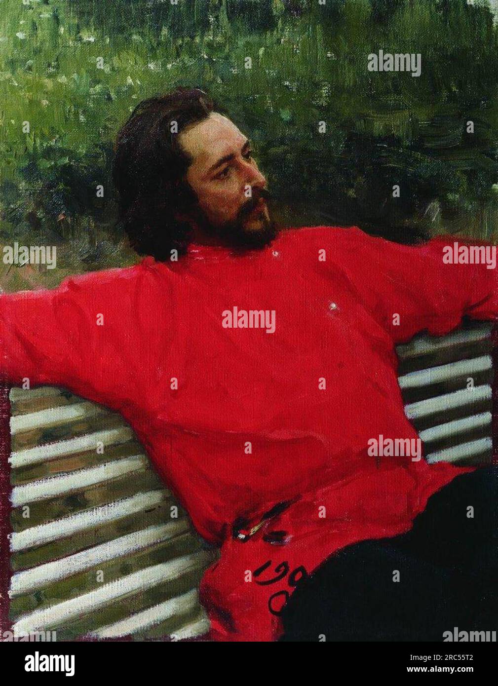 Portrait of the Author Leonid Andreev 1905 by Ilya Repin Stock Photo ... Portrait of the Author Leonid Andreev 1905 by Ilya Repin Stock Photo ...