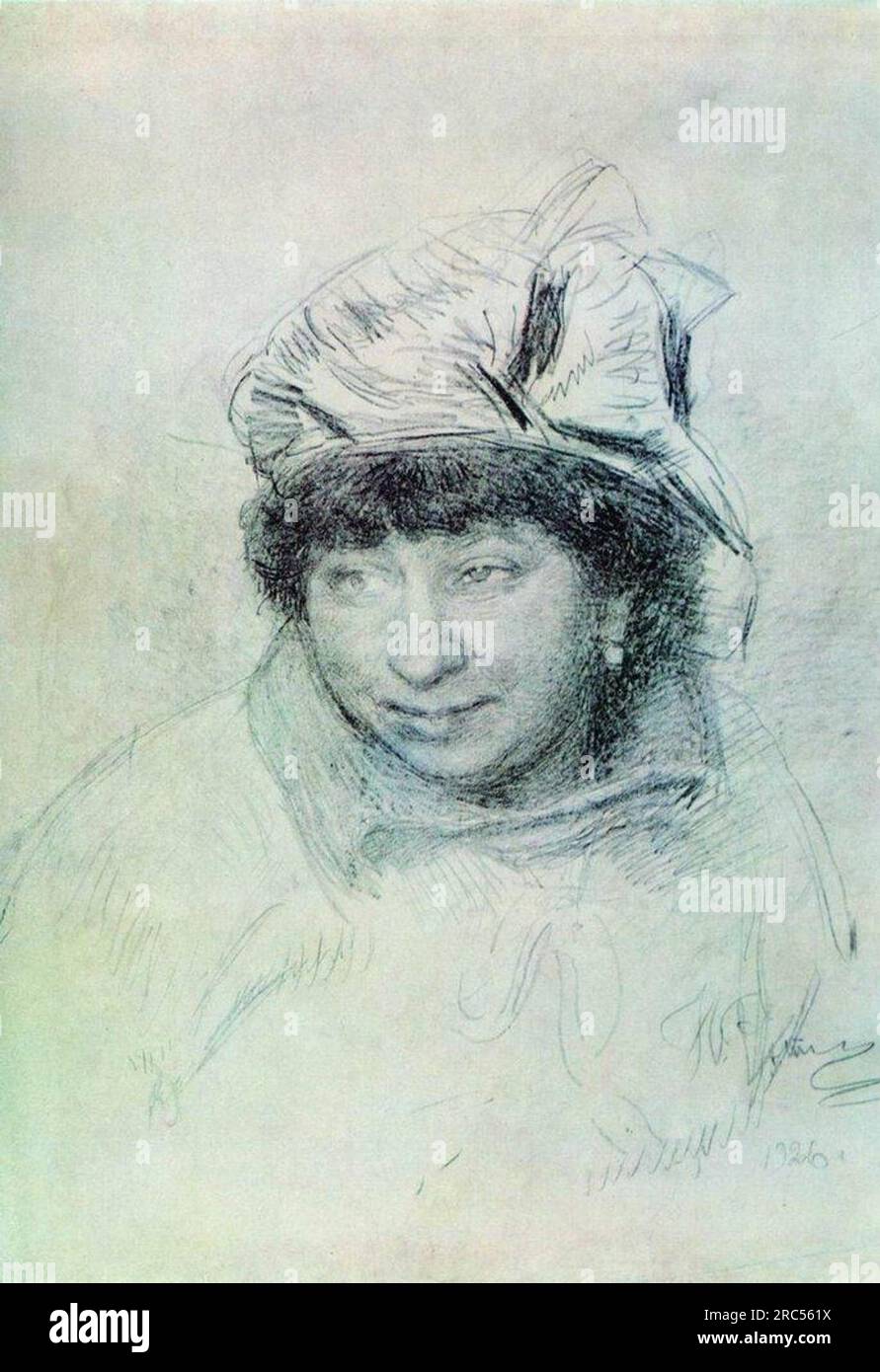 Portrait of Vera Repina 1925 by Ilya Repin Stock Photo - Alamy