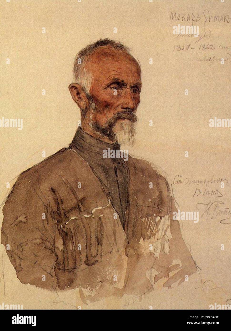 Makar Simak (Plastun) by Ilya Repin Stock Photo - Alamy