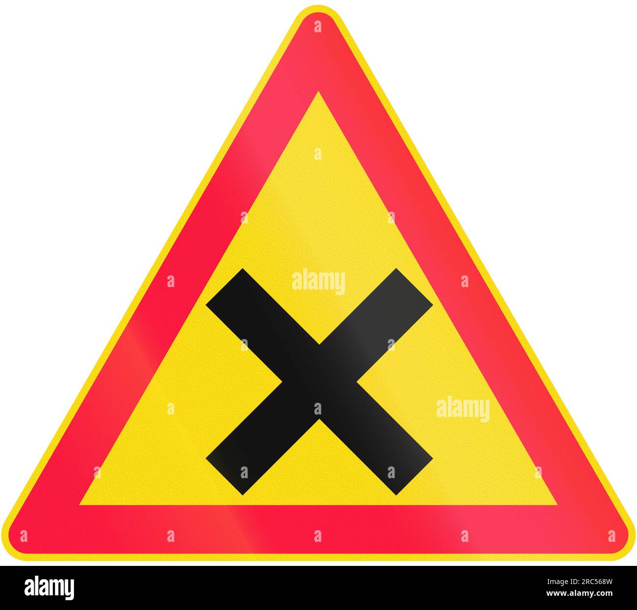 Road sign 161 in Finland - Crossroads with equal priority (give way to ...