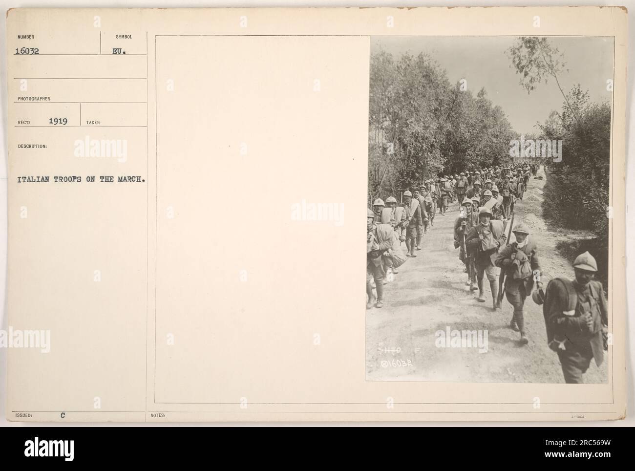 Italian troops marching in 1919. This photograph captures soldiers on ...