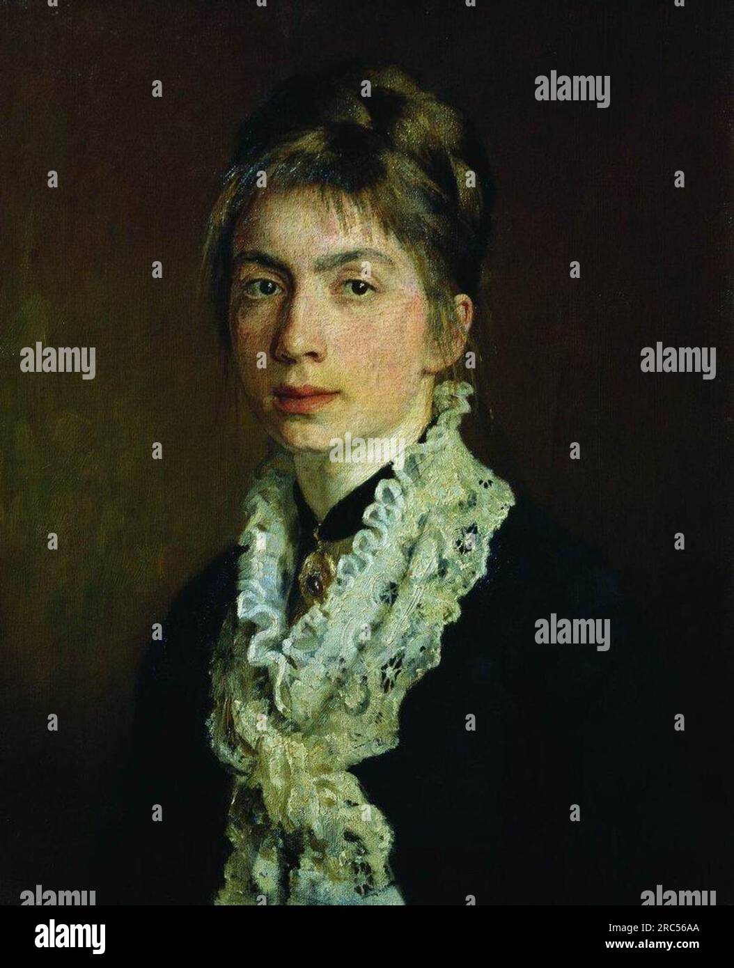 Portrait of M.P. Shevtsova, wife of A. Shevtsov 1876 by Ilya Repin ...