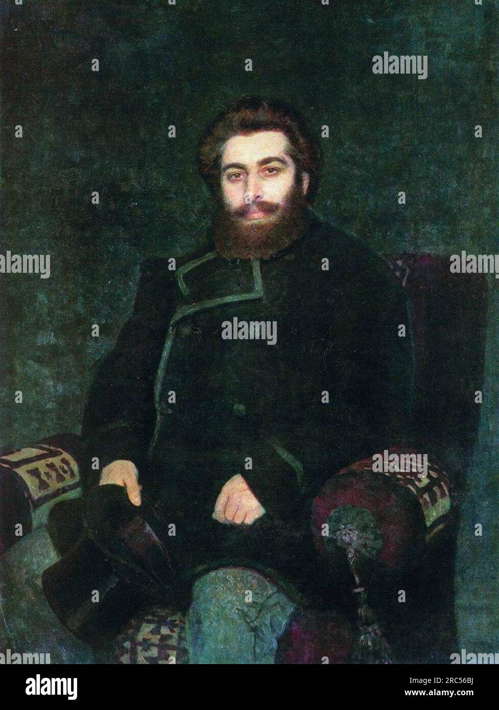 Portrait of the Artist Arkhip Kuindzhi 1877 by Ilya Repin Stock Photo ...