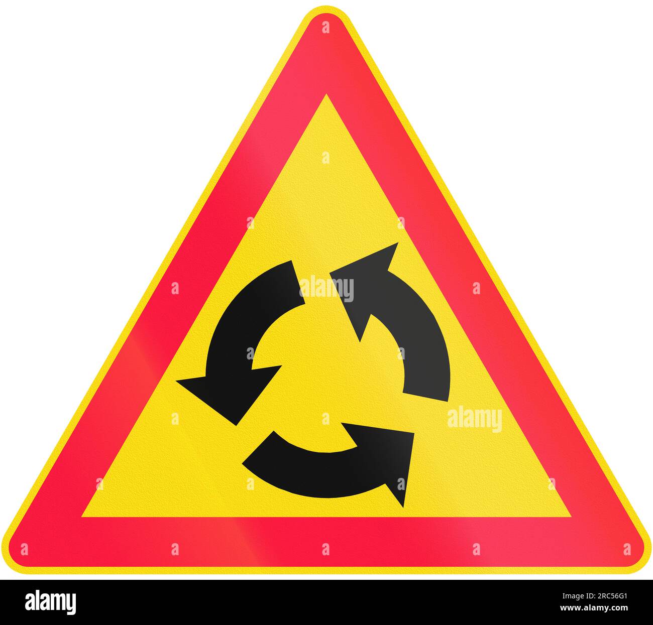 Road sign 166 in Finland - Roundabout Stock Photo - Alamy