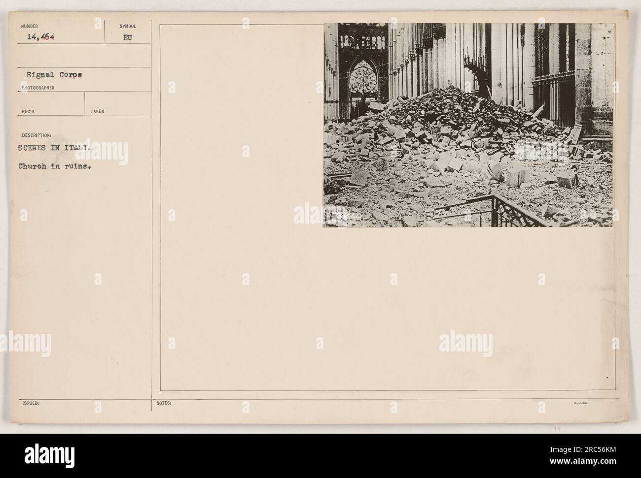A photograph taken by photographer Reco shows a church in ruins in ...