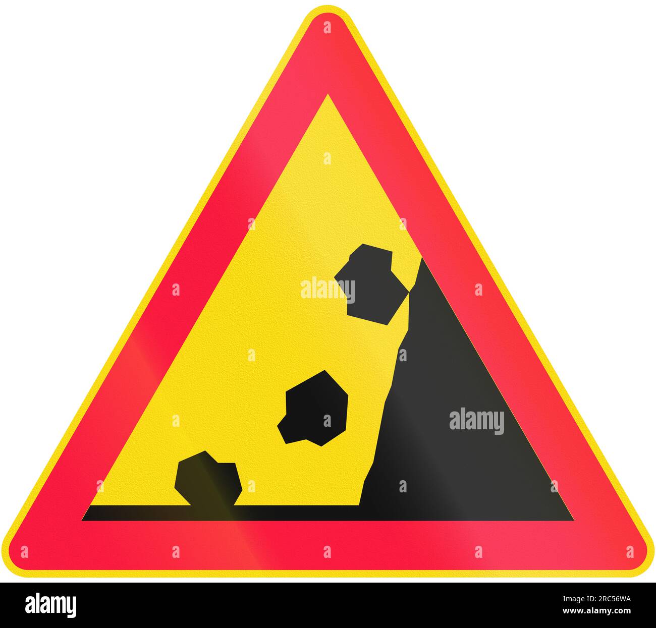 Road sign 181 in Finland - Falling rocks Stock Photo - Alamy
