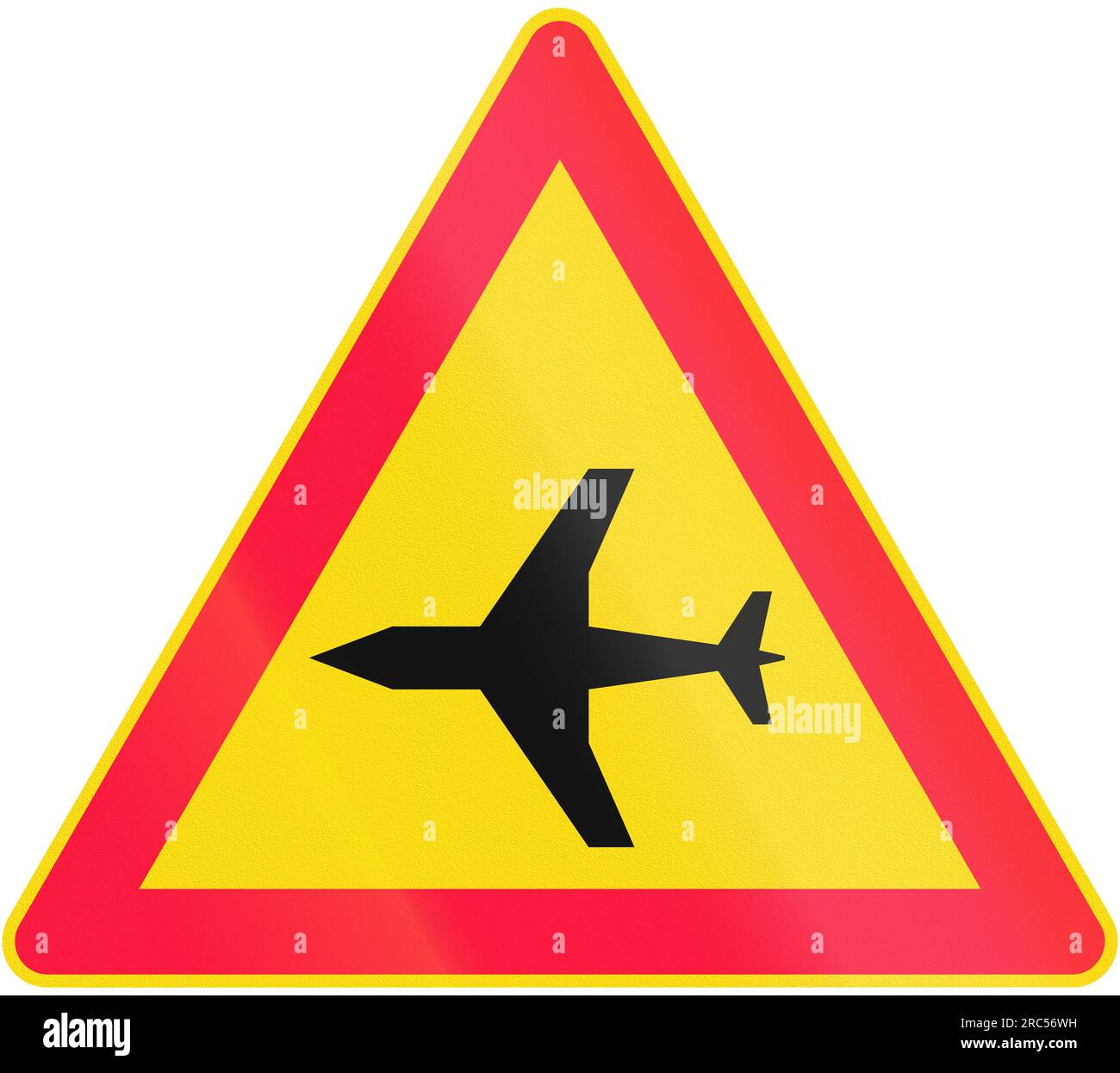 Road sign 182 in Finland - Low-flying aircraft Stock Photo - Alamy