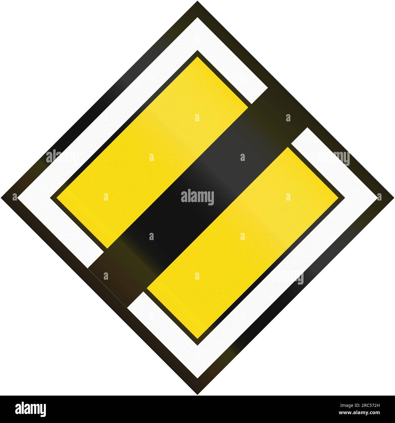 Road sign 212in Finland - End of priority road Stock Photo - Alamy