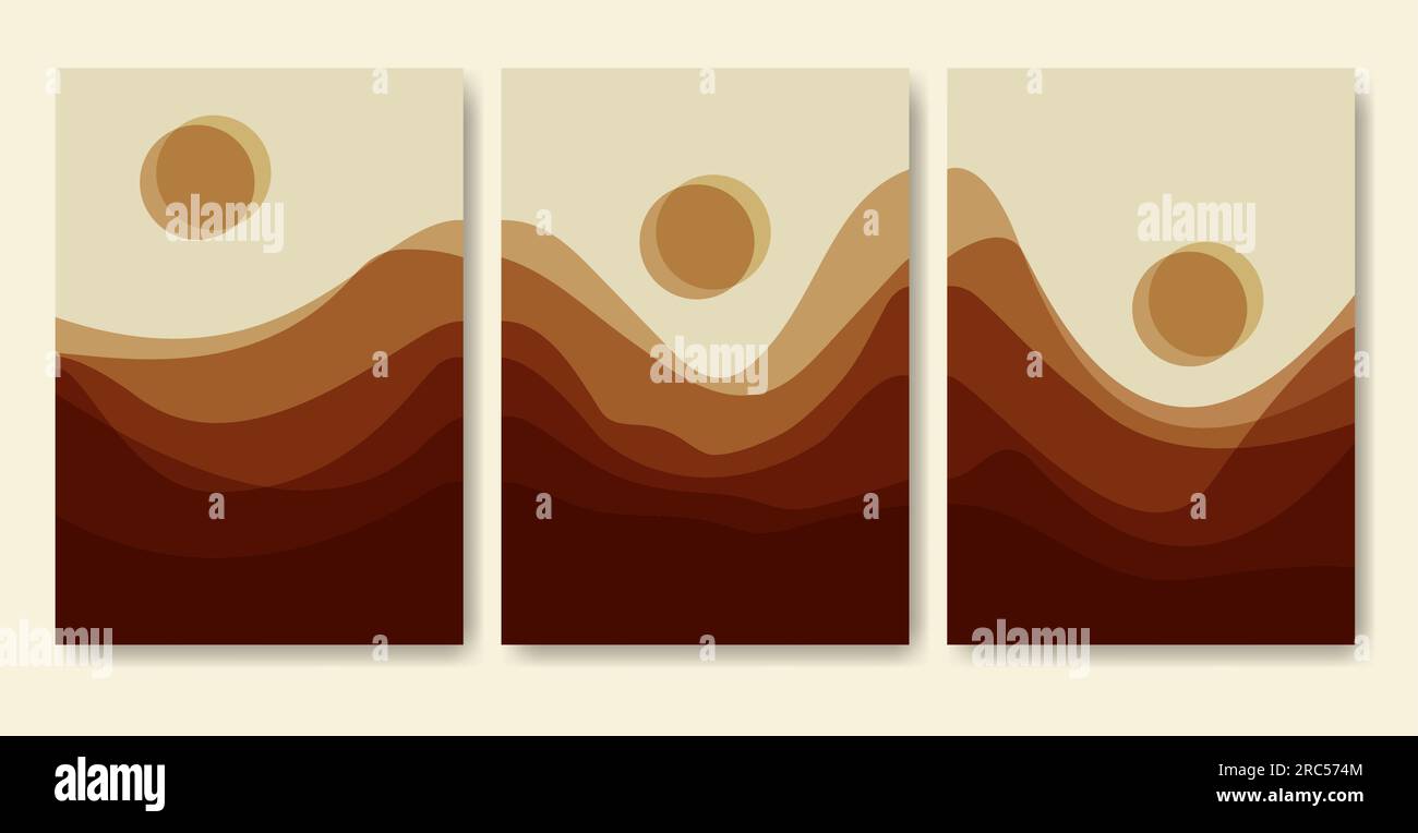 Set minimalist landscape abstract Stock Vector Images - Alamy
