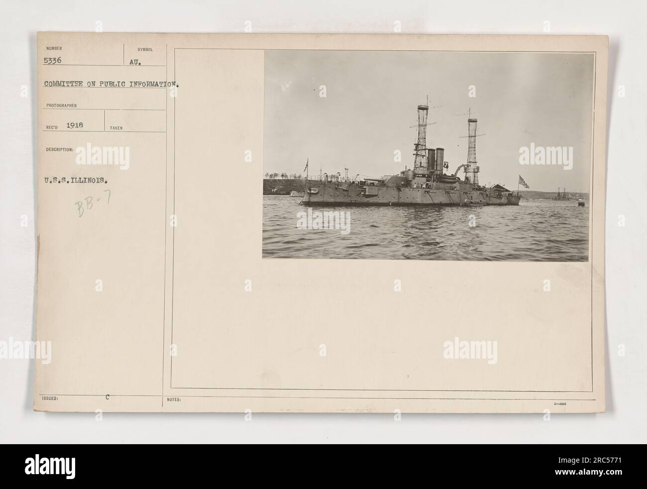 This photograph shows the fleet review of the U.S.S. Illinois (BB-7 ...